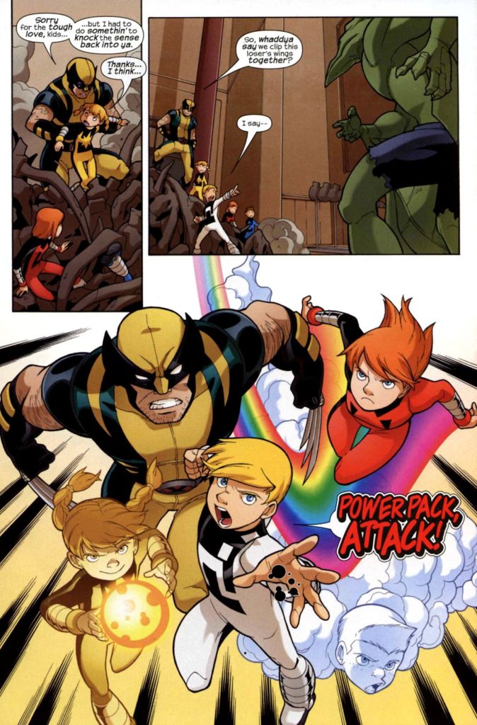 Wolverine/Power Pack: The Wild Pack | Slings & Arrows